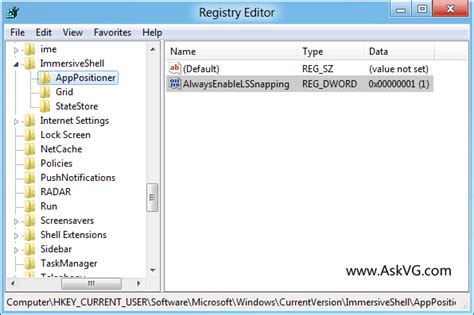 How To Force Enable Snap Feature And Run Metro Apps On Low Screen Resolutions In Windows 8 AskVG
