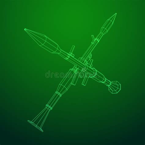 Anti Tank Rocket Propelled Grenade Launcher Rpg 7 Stock Vector