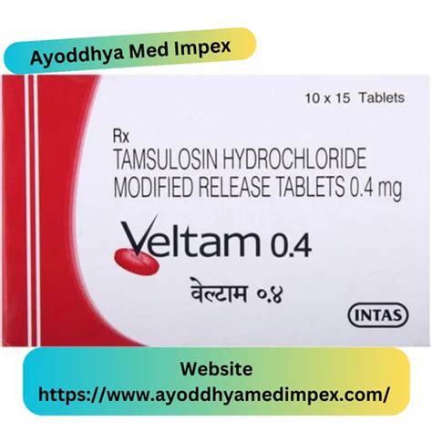 Tamsulosin Hydrochloride Modified Release Tablets Capsules 0 4 Mg At