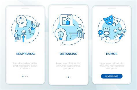 kognitiv Veränderung Blau Onboarding Handy Mobiltelefon App Bildschirm