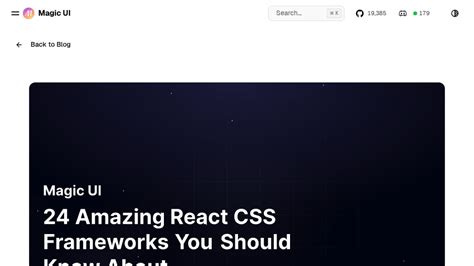 24 Amazing React Css Frameworks You Should Know About Magic Ui