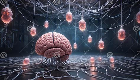 Realistic 3d Fusion Of Human Brains And Computer Components And Devices