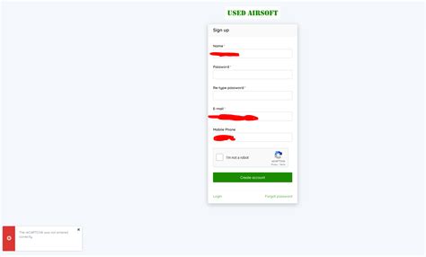 constantly getting this re captcha error when trying to sign up any