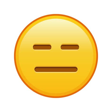Premium Vector Expressionless Face Large Size Of Yellow Emoji Smile