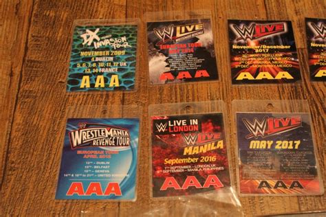 SALE Vintage Official WWE Wrestling Laminate Tour Passes Pass Bundle