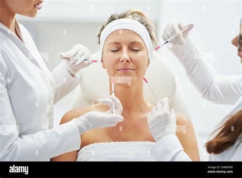 A Scene Of Medical Cosmetology Treatments Botulinum Injection Stock