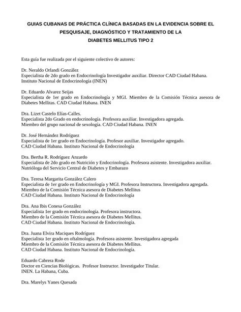 PDF GUIAS DE PRÁCTICA CLÍNICA BASADAS EN LA La Habana Cuba Dra