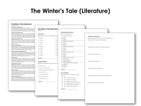 The Winters Tale Literature Made By Teachers