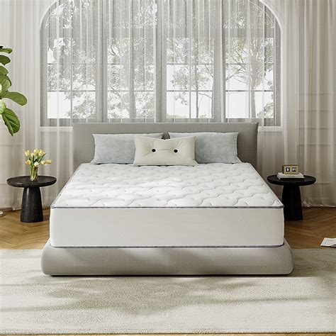 Ifluous 8 In Medium Twin Extra Long Hybrid Memory Foam Coil Blend Mattress In A Box With