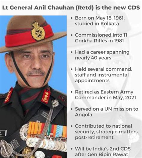 Cds Lt General Anil Chauhan Retired Named Indias New Chief Of