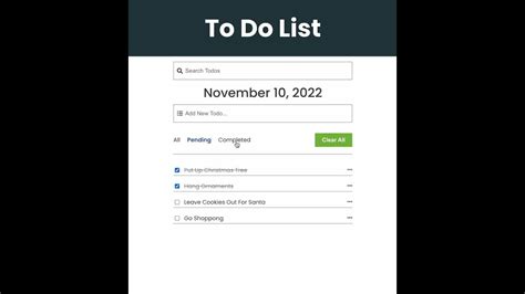 Demo Of Js Todo App Youtube