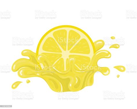 흰색 배경에 고립 된 주스 스플래시와 노란색 신선한 컷 슬라이스 레몬 달콤한 음식 유기농 과일 모든 디자인에 대한 벡터 그림입니다 0명에 대한 스톡 벡터 아트 및 기타