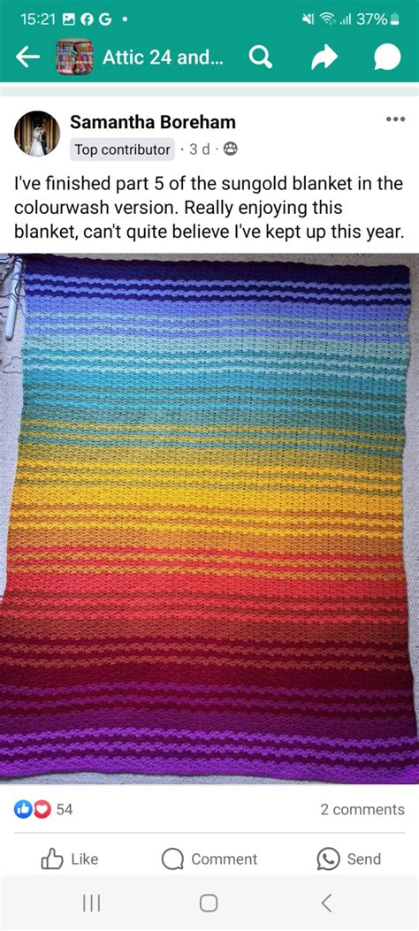 Attic24 Sungold Blanket CAL Part 6