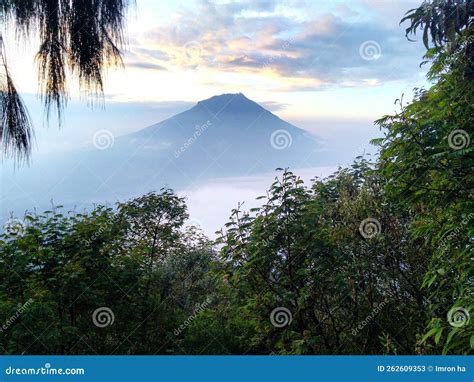 Picture Of The Cleft Mountain Of Wonosobo Central Java Seen From The Slopes Of Mount Sindoro