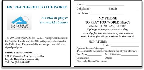 Pledge Letter Template