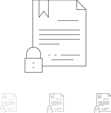 Electronic Signature Contract Digital Document Internet Bold And Thin