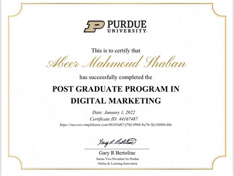 Abeer Mahmoud Shaban On Linkedin Purdueuniversity Simplilearn Digitalamarketing