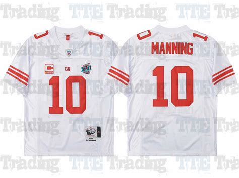 New York Giants 10 Eli Manning 2007 Throwback White Jersey Tte