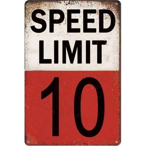 Asporic Speed Limit 10 Mph Sign Vintage Tin Metal Sign Speed Limit Street Road Signs Warning Asporic Speed Limit 10 Mph Sign Vintage Tin Metal Sign Speed Limit Street Road Signs Warning