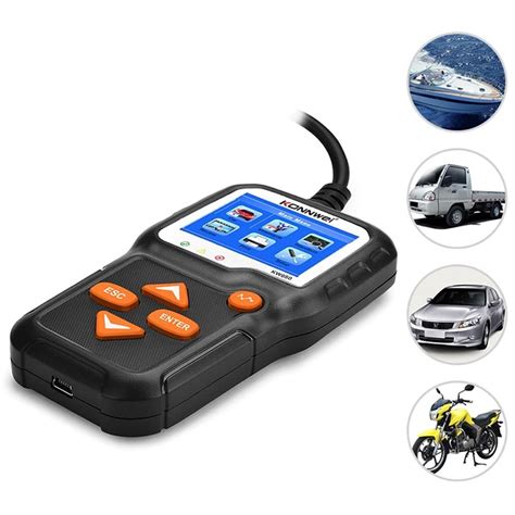 Konnwei KW650 Motorsykkel og Bil Batteritester - 6V-12V