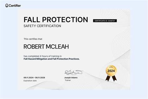 Fall Protection Certification Template Ablebionics