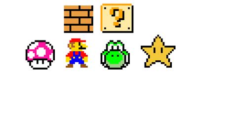 Mario Yoshi Pixel Art