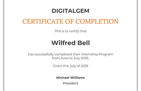 Free Printable Internship Certificate Templates To Customize Online