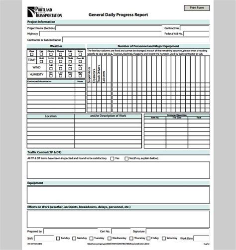 Daily Reports Construction Templates