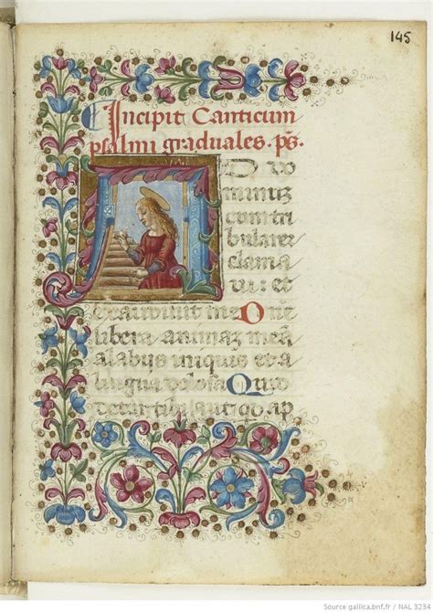 Heures à l usage de Rome Manuscrit enluminé Caligraphie Enluminure
