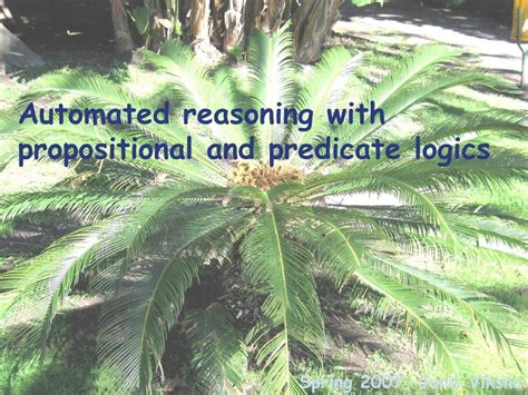 Ppt Automated Reasoning With Propositional And Predicate Logics