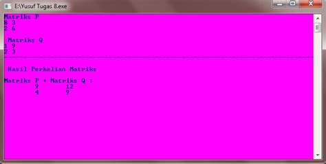 program penjumlahan matriks tugas 8 you soup blog