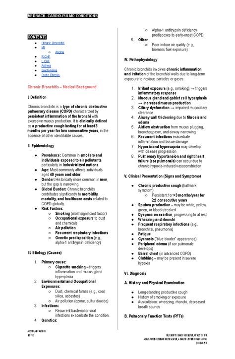 Cardiopulmonary Conditions Copd Chf And Cystic Fibrosis Overview