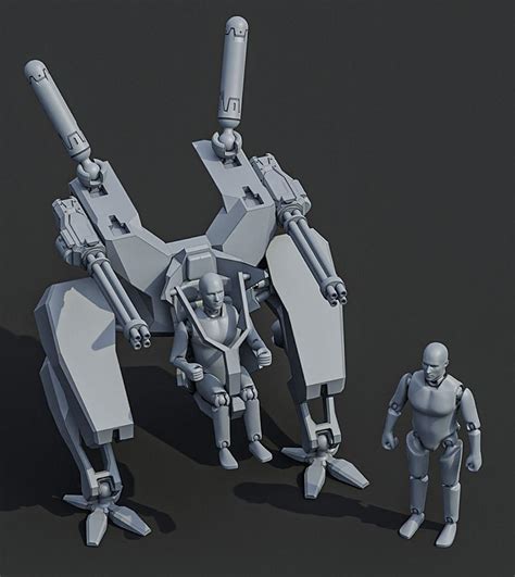 可动人型和可动机甲3D打印模型 可动人型和可动机甲3D打印模型stl下载 玩具3D打印模型 Enjoying3D打印模型网