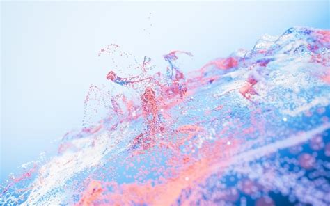 Premium Photo Abstract Flowing Wave Particles Background 3d Rendering