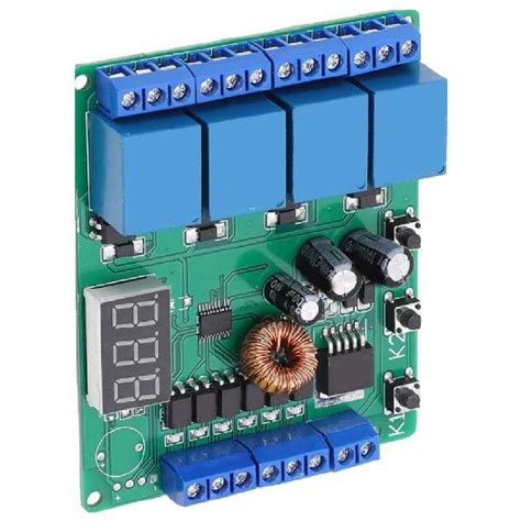 5 12 24V 4CH Relay Module Programmable Trigger Delay Time Motor Positive Reversing Controller