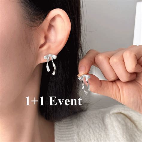11당일최저가🔥모음전 S925 은침 귀걸이 리본 실버 발레코어 골드 은색 하트 진주 드롭 롱 데일리 작은 미니 심플 화려 웨딩 하객 핵진주 딱붙는 링 귀걸이 에이블리