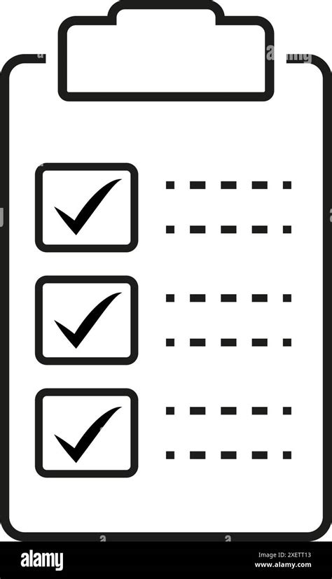 Clipboard Icon Set Checklist On The Clipboard Line Icon With