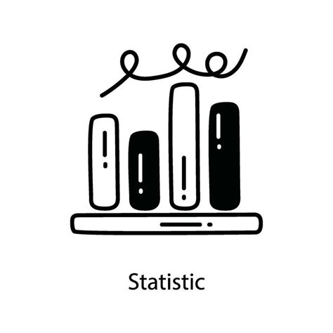 Statistic Doodle Icon Design Illustration Marketing Symbol On White