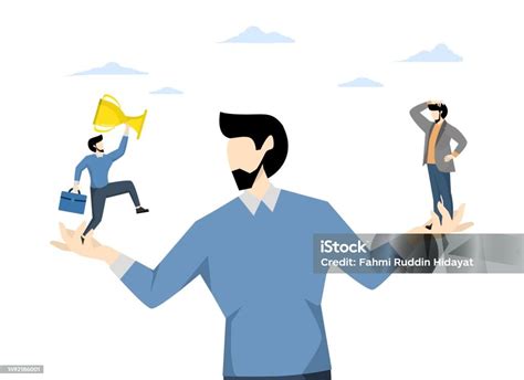 사회적 비교 불안 실패 패자 또는 자기 동기 부여 문제 개념으로 낙담하고 자신을 다른 사람과 비교하고 다른 사람을 동료 승자와