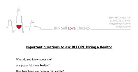 Questions To Ask Before Hiring A Realtorpdf Docdroid