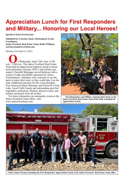 Appreciation Lunch For First Responders And Militaryhonoring Our Local