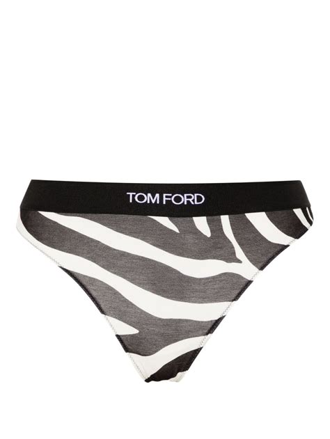 Tom Ford Optical Zebra Print Thong White Farfetch