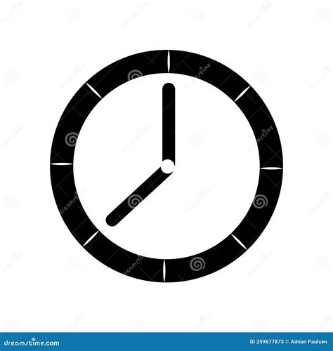 Basic Clock Stock Vector Illustration Of Presentation 259677873