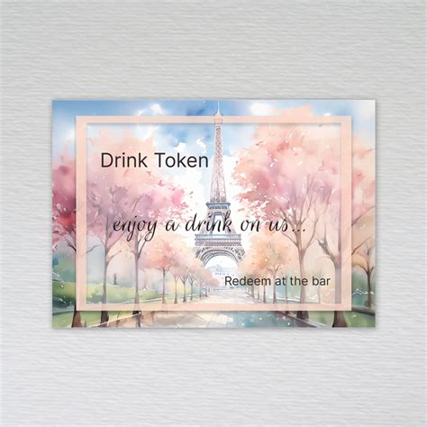 Drinks Token Watercolour Paris Premium Prints By Webspectations