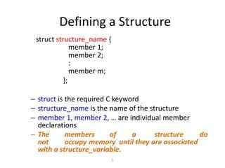 Slideset 7 Structure And Union 1 Pdf Programming Languages Computing