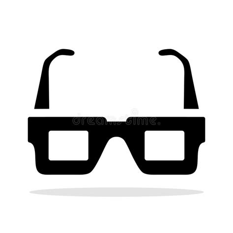 Glasses Icon Black Glasses Icon In Flat Design Glasses Symbol