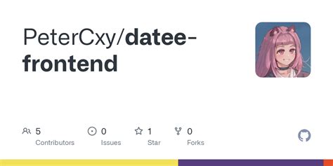 GitHub PeterCxy Datee Frontend
