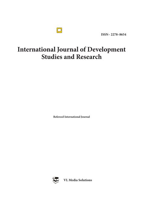Pdf 2 The Journal Of Development Studies And Research