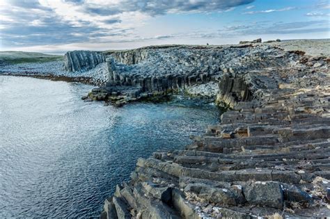 Nature Rocks Sea Water Basalt Column Landscape Hd Wallpaper