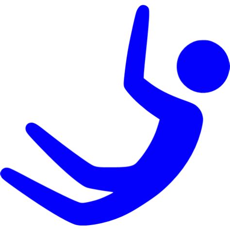 Blue Base Jumping Icon Free Blue Base Jumping Icons